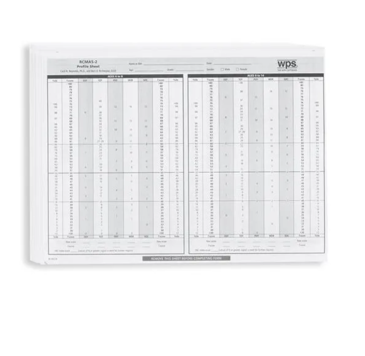 (RCMAS-2)修订版儿童表现焦虑量表第2版_心理评估/干预工具平台